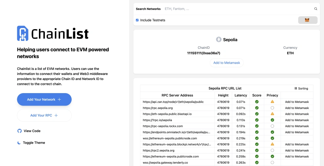 How to Add Sepolia to MetaMask
